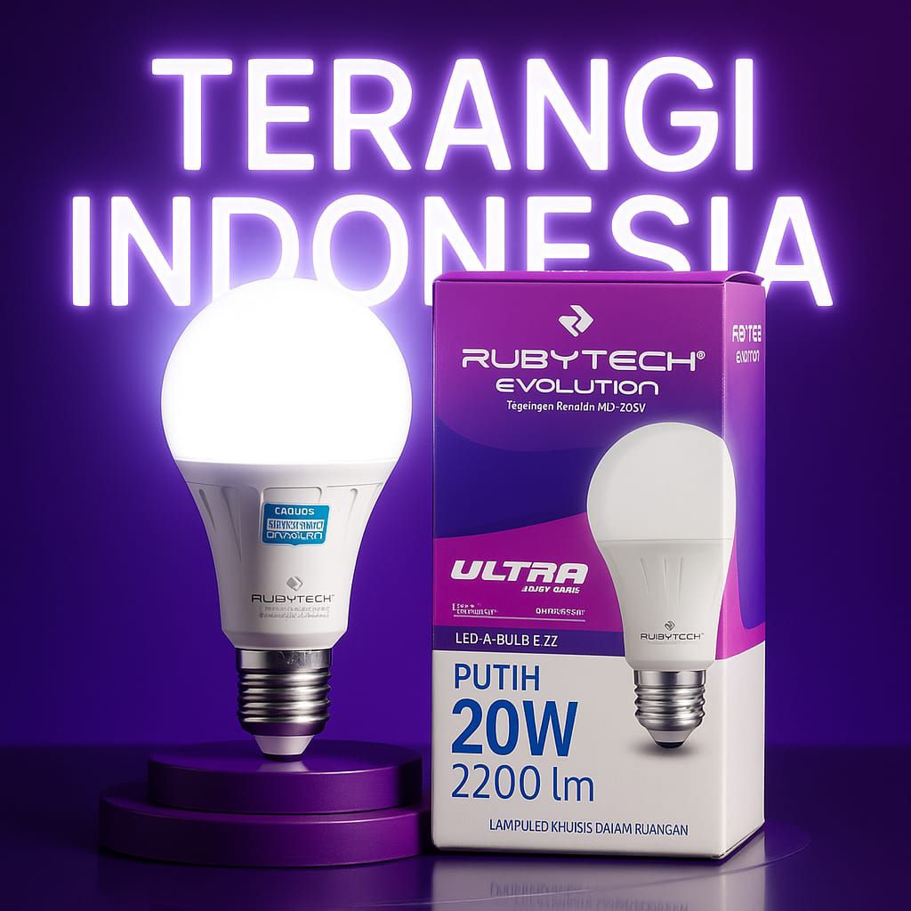 Jual Lampu LED A Bulb 20W Putih Terang - Rubytech Evolution | Bergaransi 1 Tahun | SNI | Hemat ...