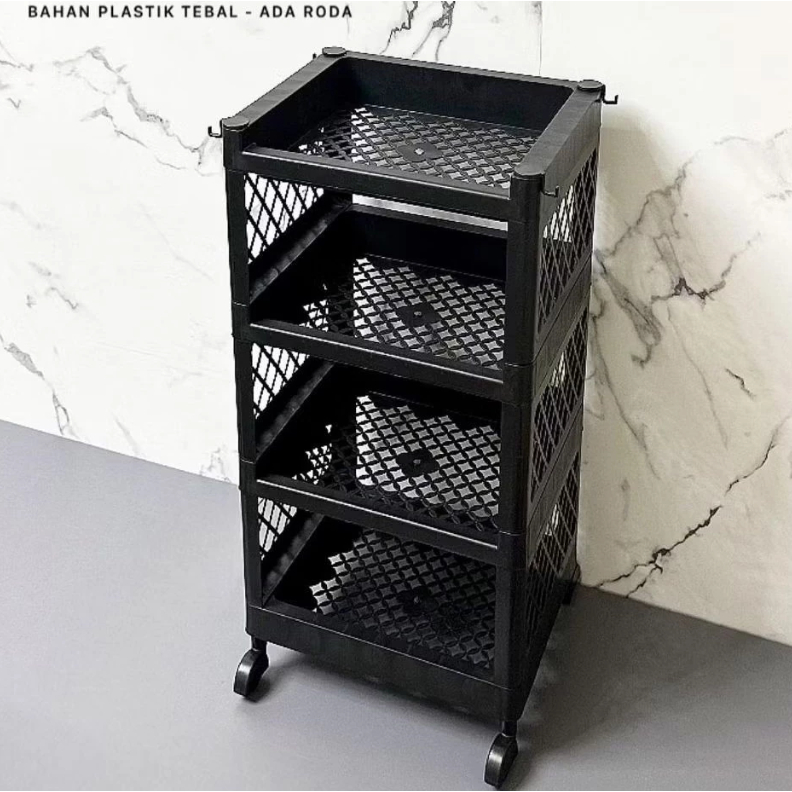Jual Rak Portable 4 Susun Rak YoYo Serbaguna Dengan Roda Bahan Plastik ...