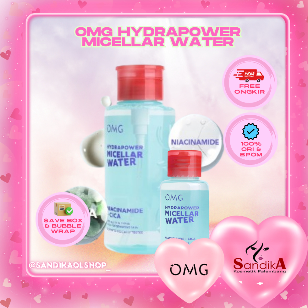 Jual OMG OH MY GLOW HydraPower Micellar Water 65 Ml & 300 Ml | Shopee ...