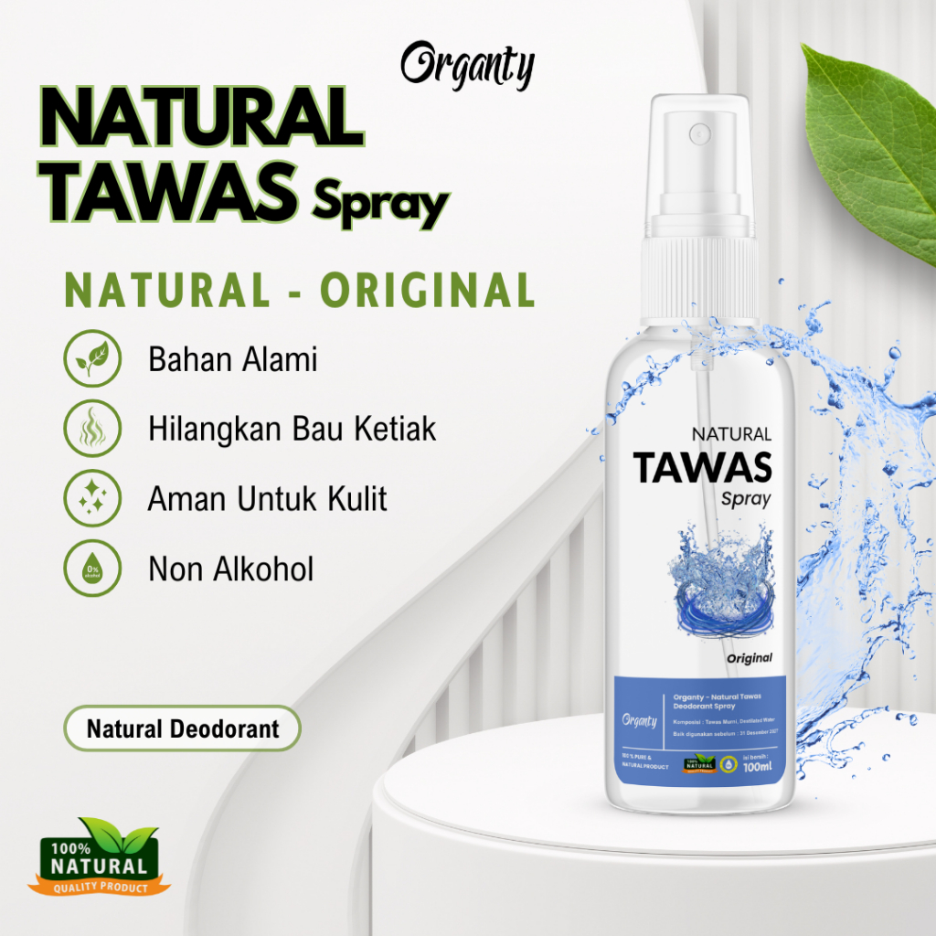 Jual Tawas Spray Organty ORIGINAL / Crystal Deodorant / Natural ...