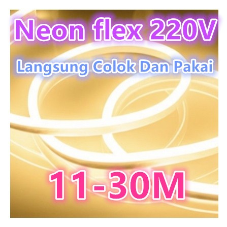 Jual Paket Lampu LED Neon Flex 220V 11-20 Meter Lengkap Tinggal Colok ...