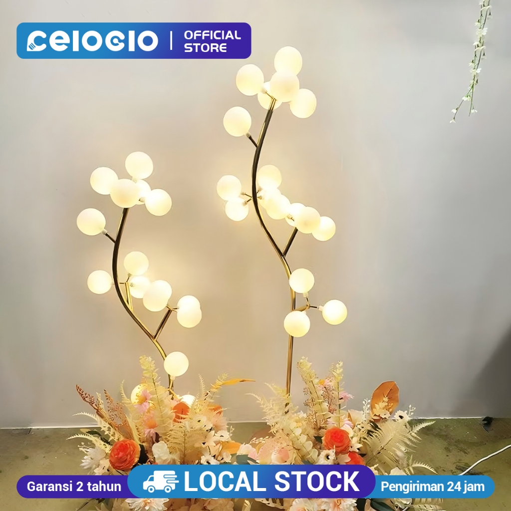 Jual CELOGLO Pernikahan Pohon Apel Standing Lampu Hias Mewah Pelaminan ...