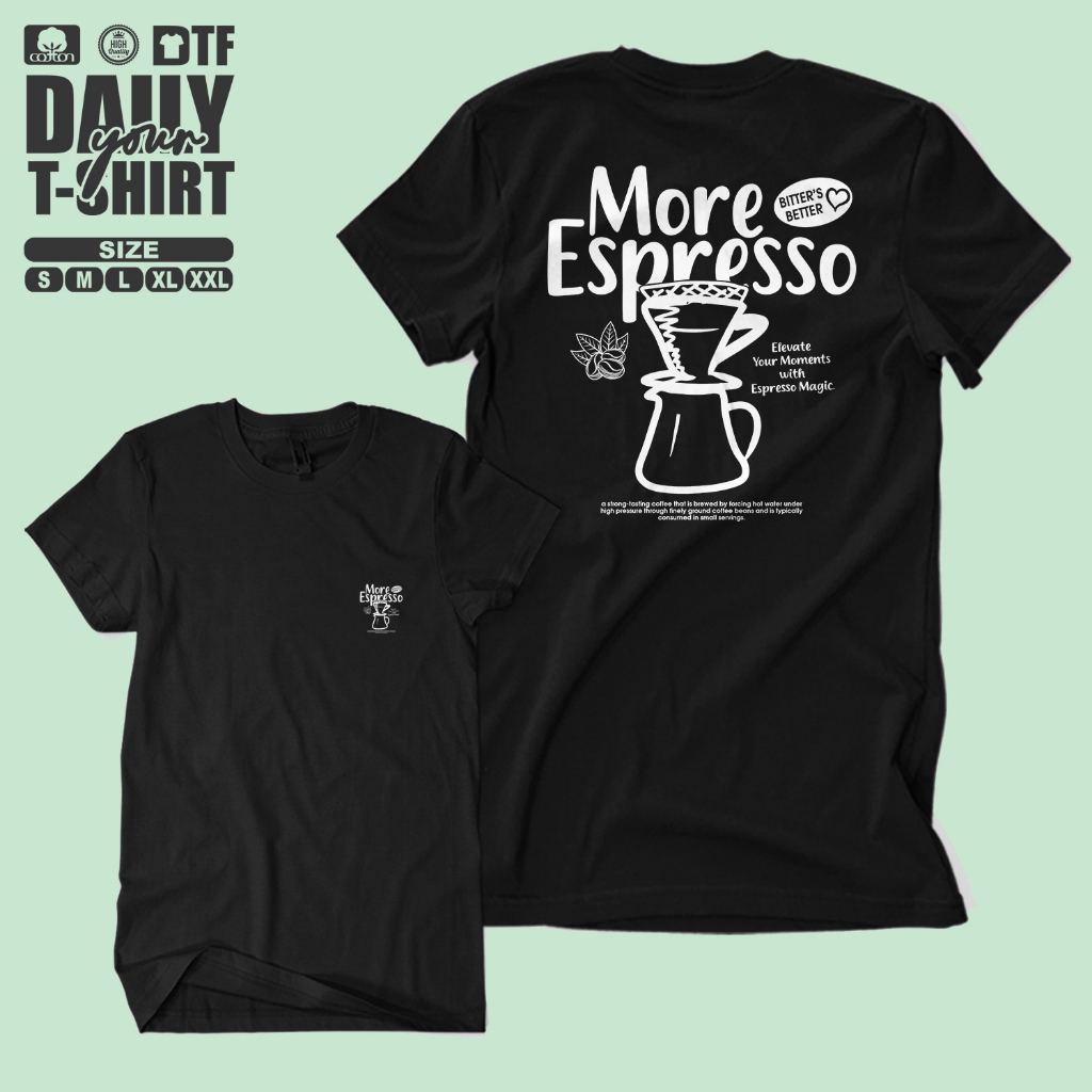 Jual Kaos Distro Premium MORE ESPRESSO - Baju Barista Coffee Cafe Kopi ...