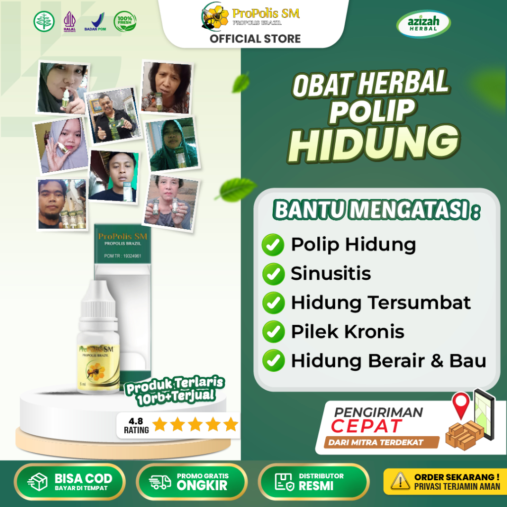 Jual Obat Sinusitis Polip Hidung Pilek Flu Menahun Bersin Alergi Hidung ...