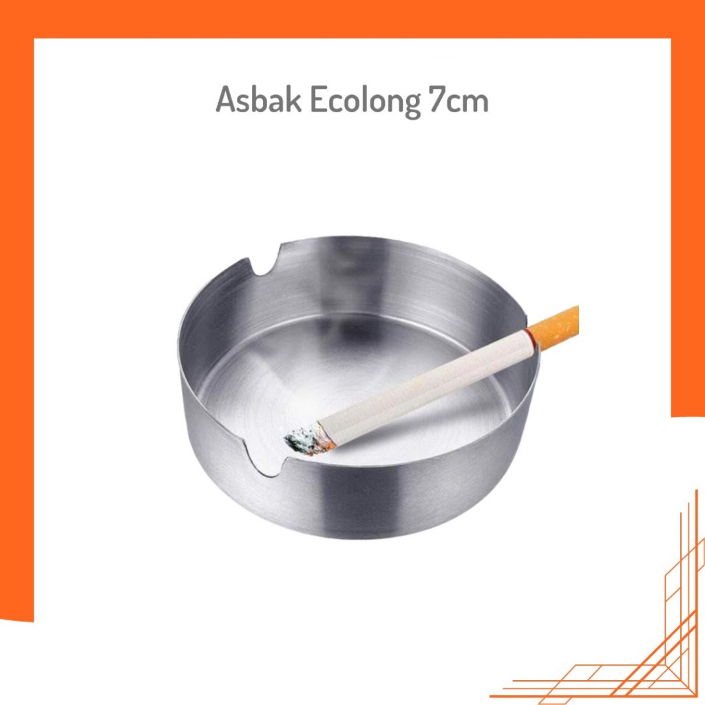 Jual Asbak Ecolong Stainless Steel Tebal 7 cm | Shopee Indonesia
