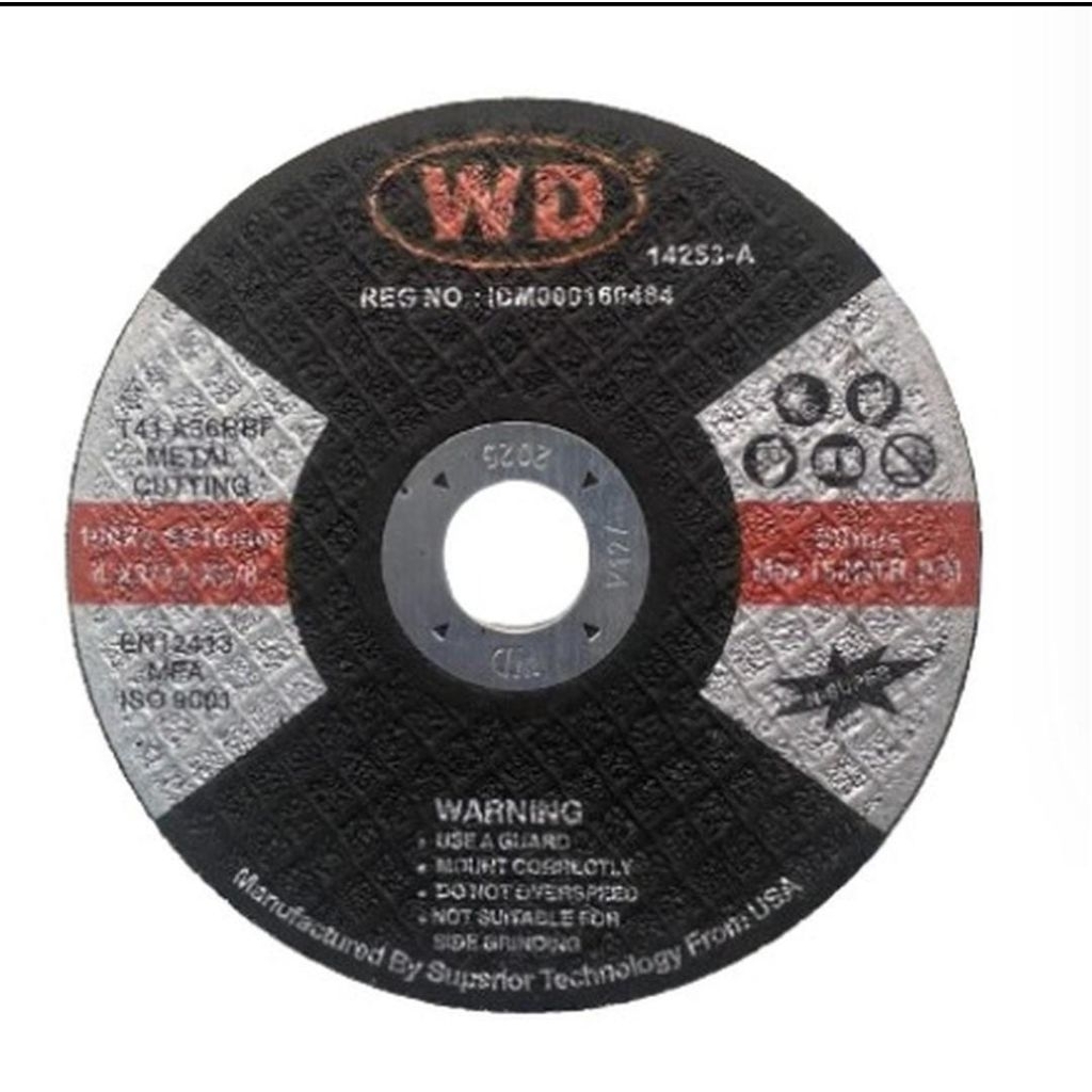 Jual WD Cutting Wheel Batu Potong WD 4 inch 100 x 2,5 mm, Box isi 300 ...