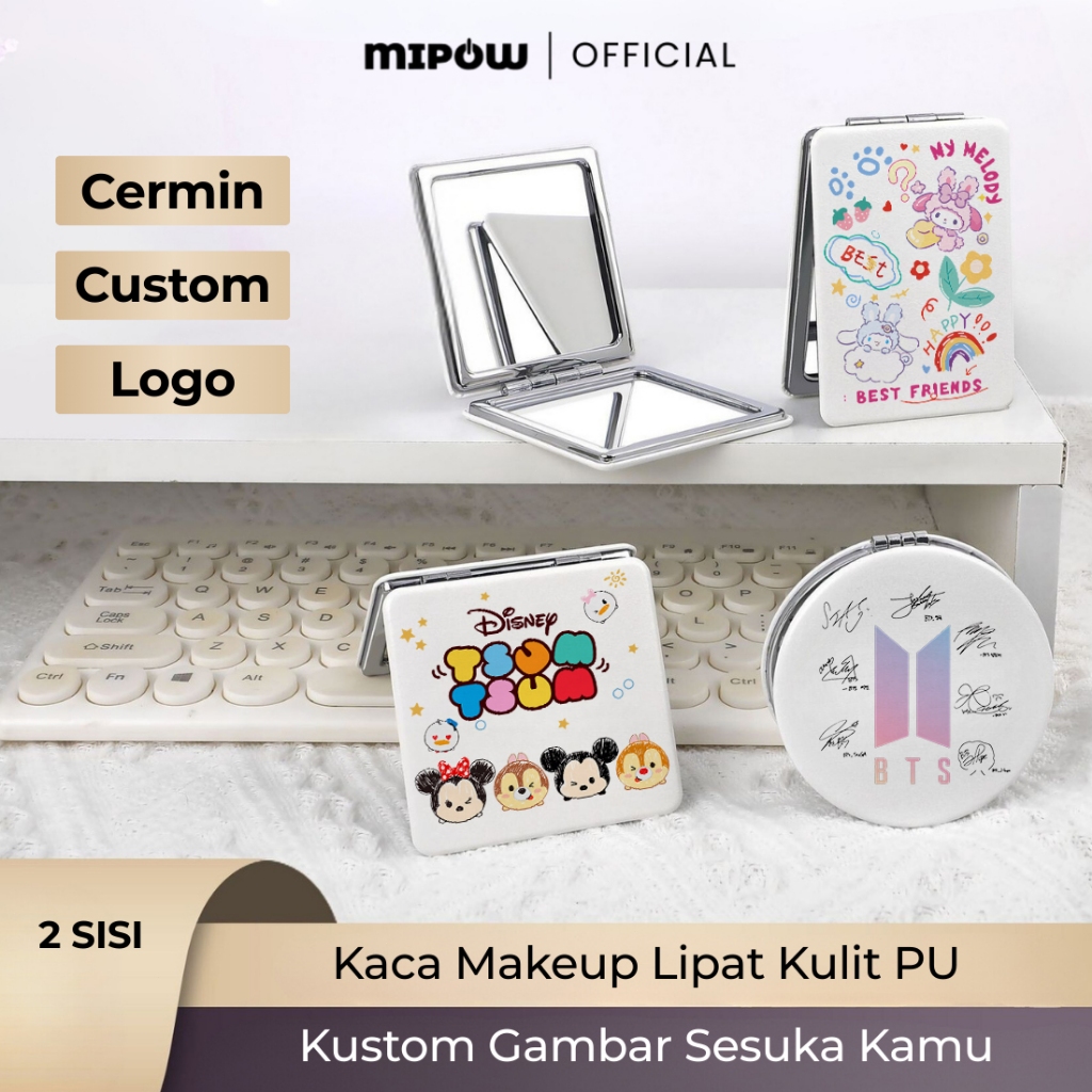 Jual MIPOW Custom Cermin Lipat Kaca Kecil Cermin Make up Kaca Rias ...