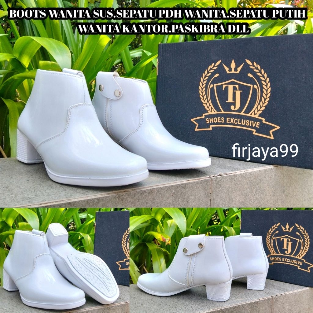 Jual boots wanita/sepatu sus wanita/sepatu putih wanita/sepatu paskibra ...