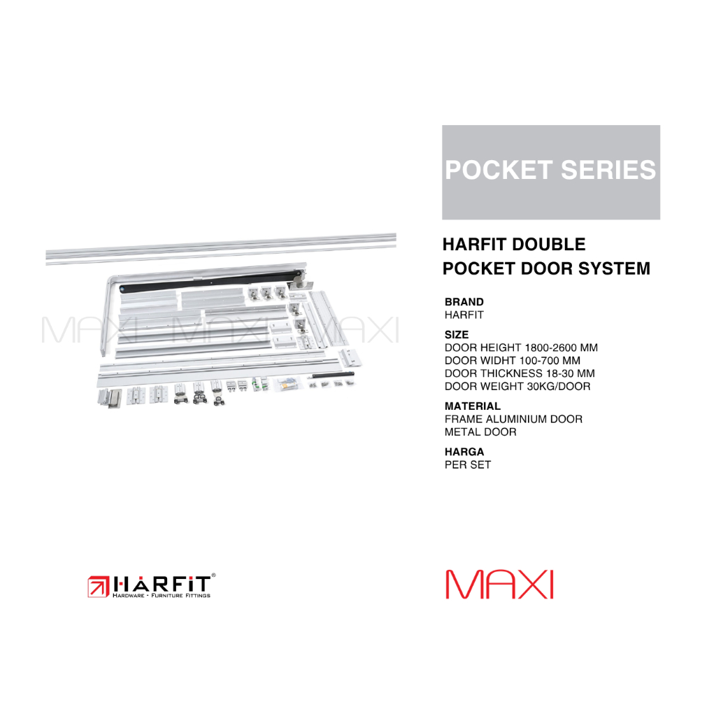 Jual KNOCKERS/HARFIT - Single-1Door/Double-2 Door Fold Pocket Door ...