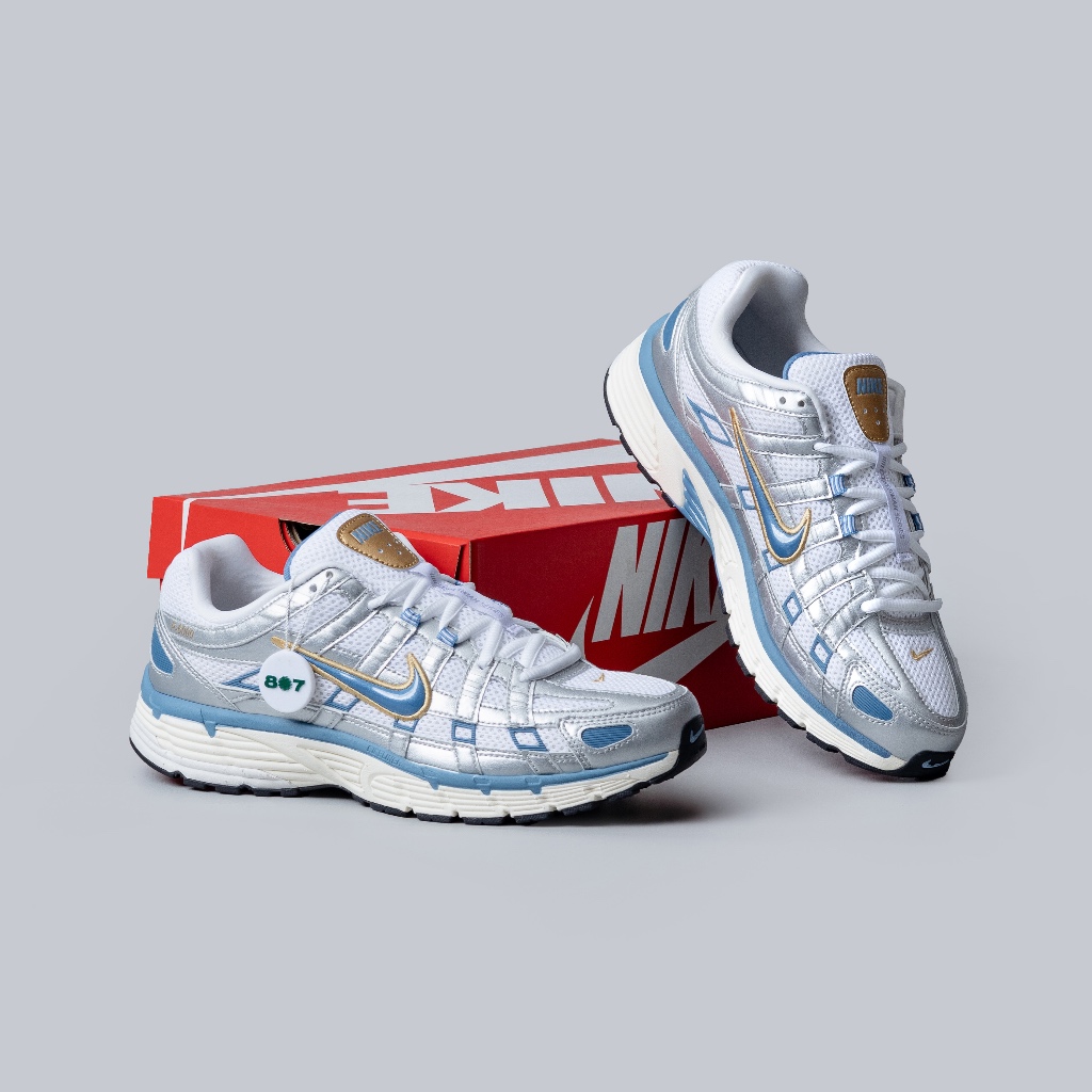 Jual Nike P6000 Metallic Silver Aegean Storm White | Shopee Indonesia