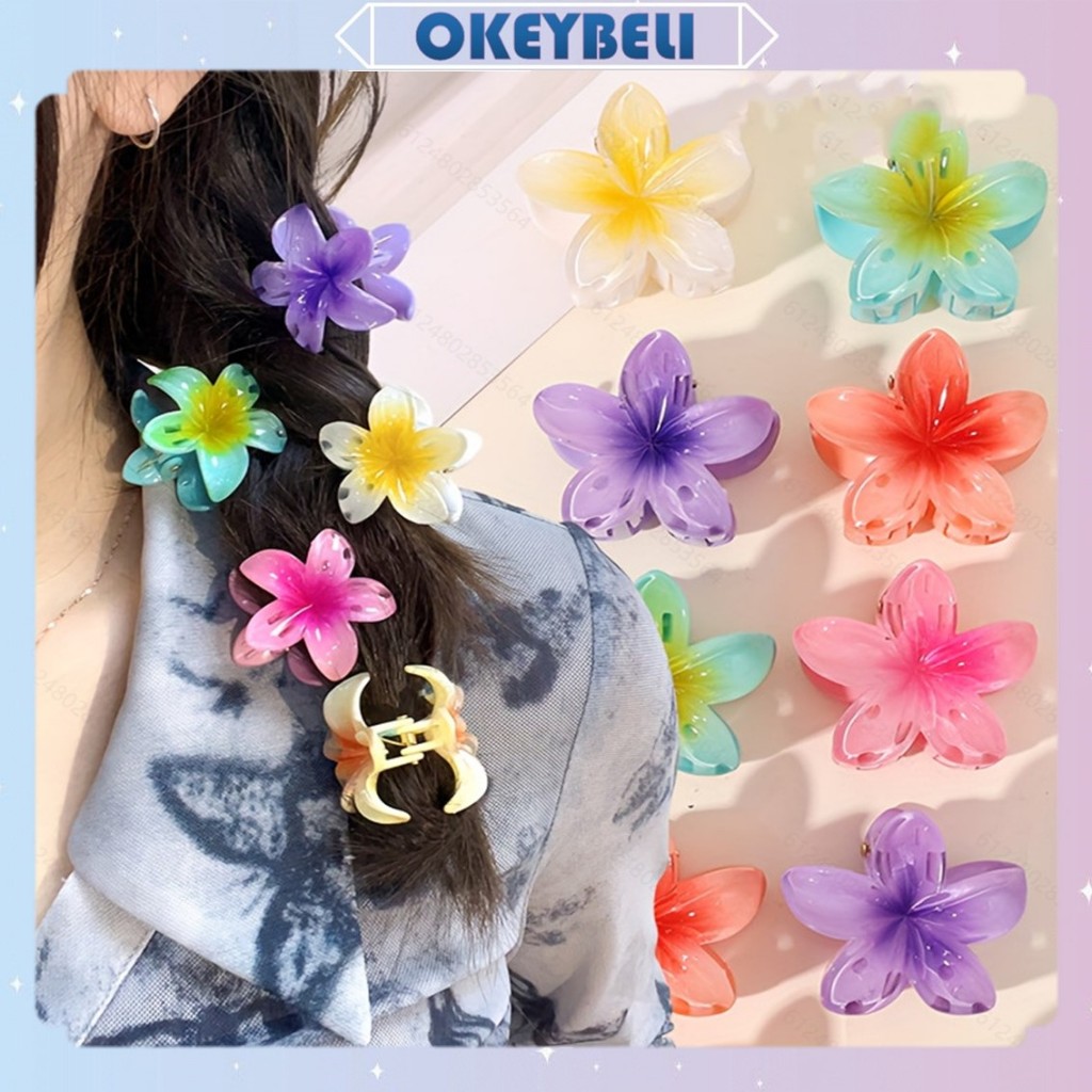 Jual •OKEY BELI•JP2098 Jepit Rambut Mini Model Bunga Kamboja Flower ...