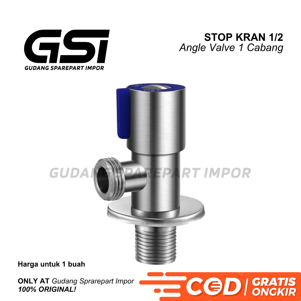 Jual Stop Kran 1 Cabang Stainless Steel / Angle Valve Stop Valve Single ...