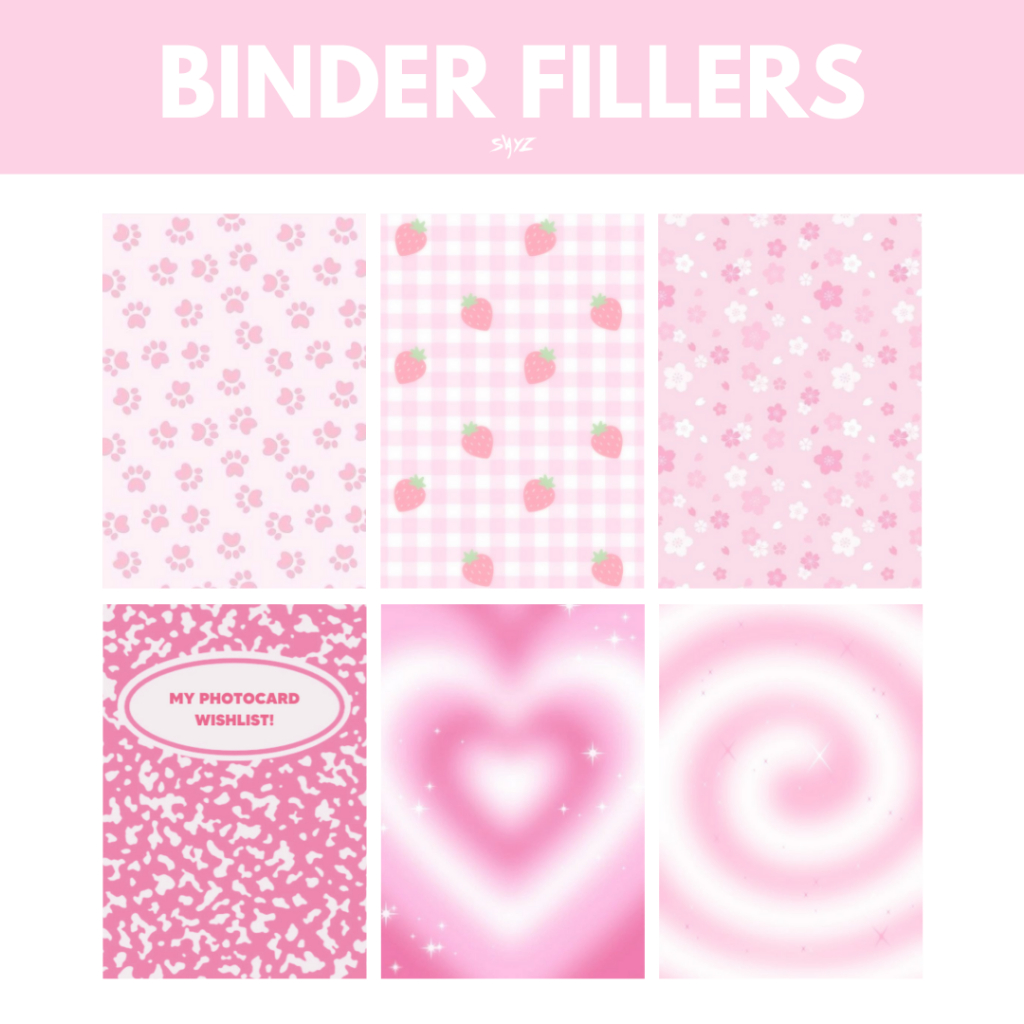 Jual [ READY ] Pink Binder Fillers | Isi binder | Binder deco | Hiasan ...