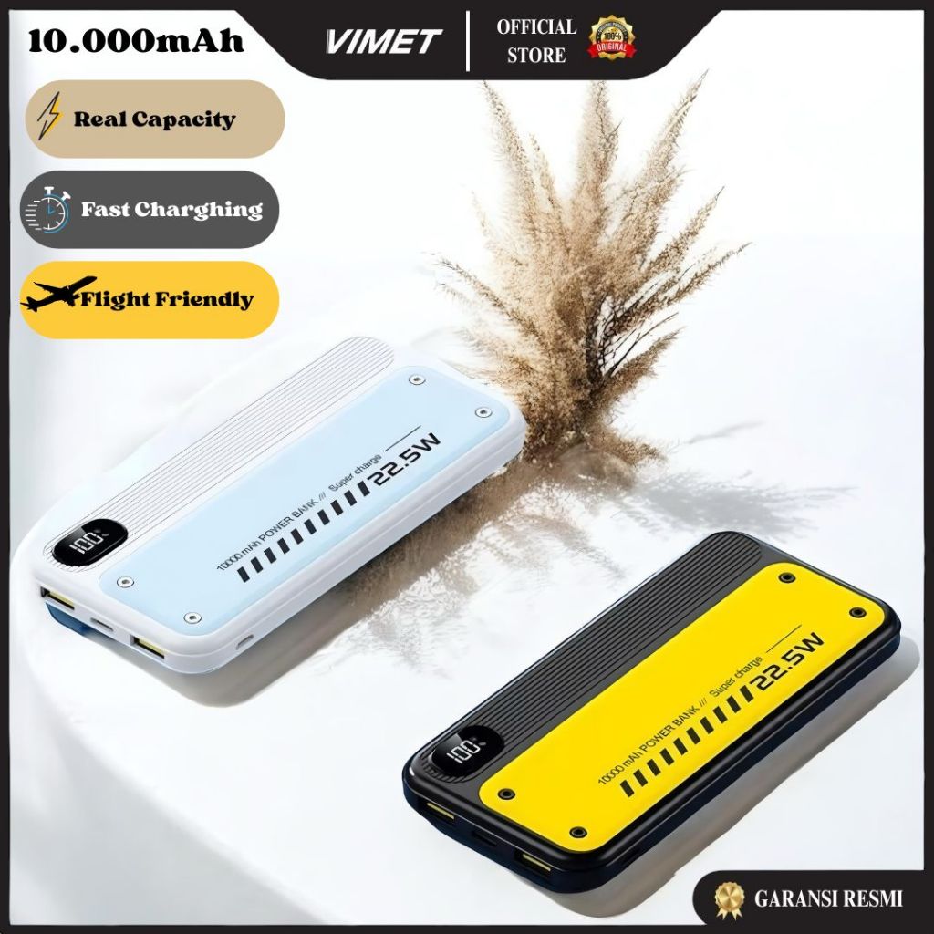 Jual VIMET V19 Powerbank Vimet 10000mAh 22.5W Super Fast Charge Dual ...