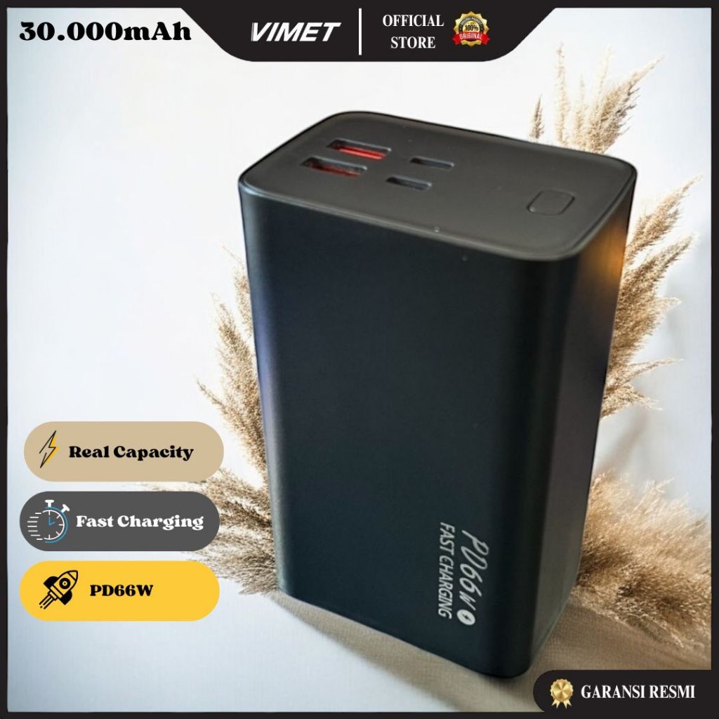 Jual VIMET V31 Powerbank VIMET 30000mAh | PD 66W Fast Charging ...