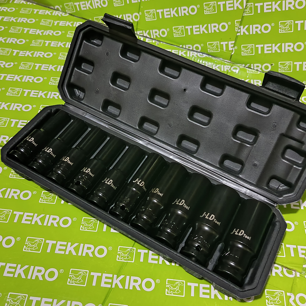 Jual JLD Kunci Sok 10Pcs Mata Socket 1/2‘’ 8-24mm Impact Kunci Socket Ready Shock Impact Tekiro ...