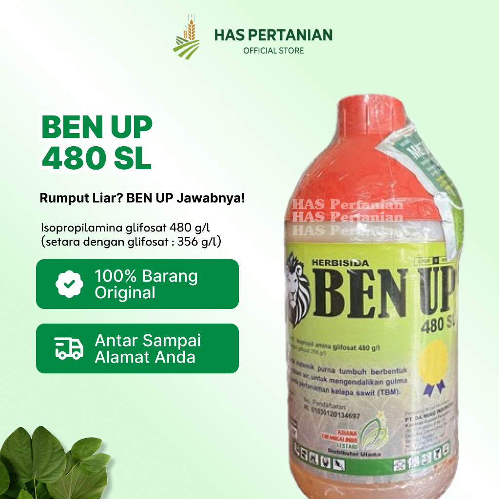 Jual Ben Up 1 Liter | Herbisida Pembasmi Gulma dan Rumput Liar | Shopee ...