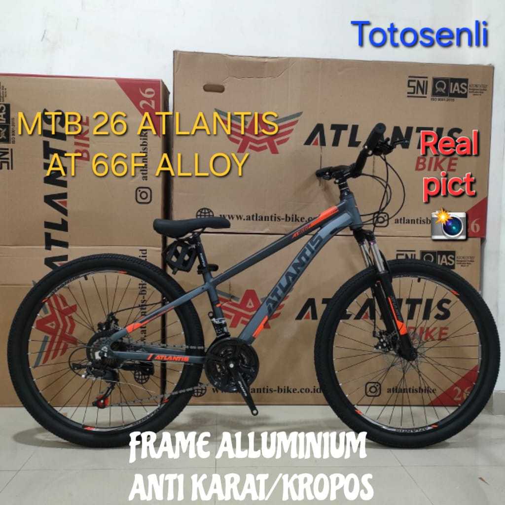 Jual SEPEDA GUNUNG MTB 26 INCH ATLANTIS AT 66F FRAME ALLOY SEPEDA ...