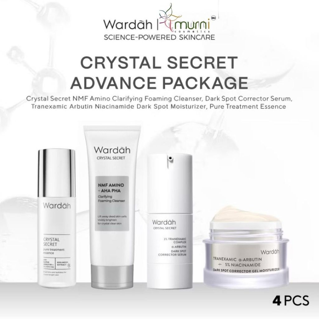 Jual WARDAH CRYSTAL SECRET FOAMING MILK CLEANSER | DAY CREAM | NIGHT ...