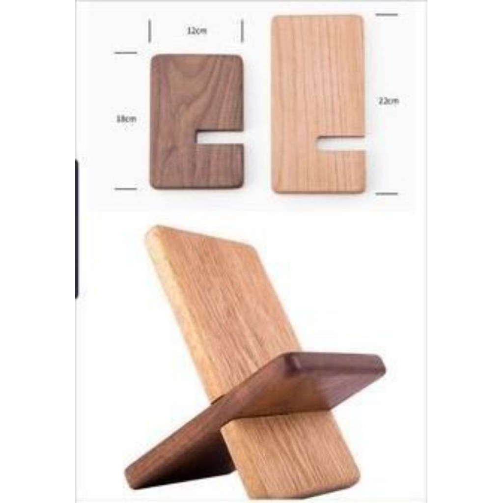 Jual Stand Kayu Minimalis Serbaguna – Dudukan Handphone & Tablet Elegan ...
