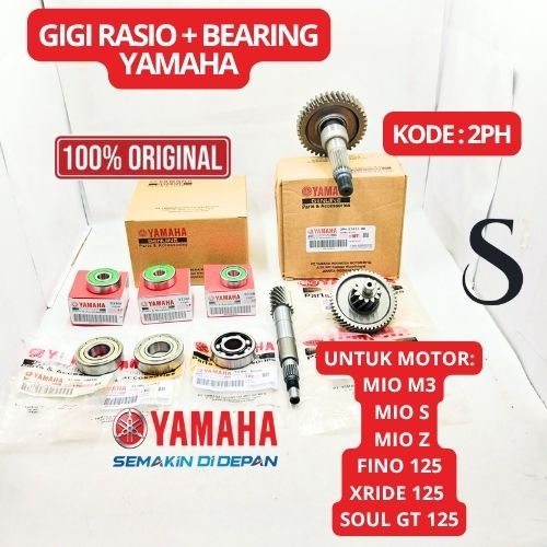 Jual SET GIGI RASIO + BEARING 2PH ASLI ORIGINAL YAMAHA UNTUK MOTOR MIO ...