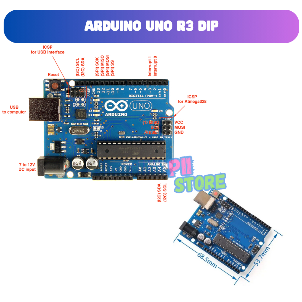 Jual ARDUINO UNO R3 ATmega328P ATMEGA16U2 Development Board Compatible With USB Cable for UNO R3 ...