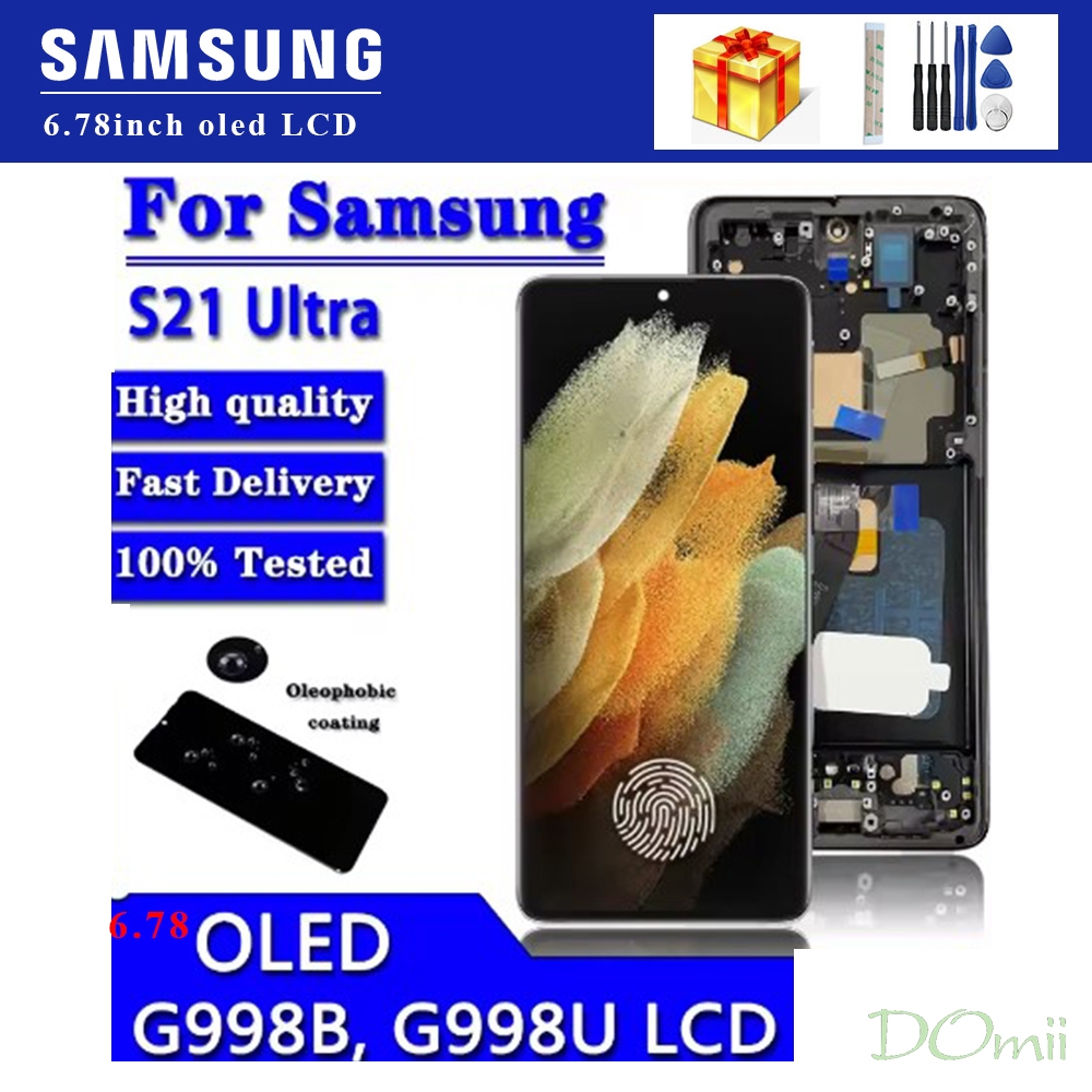 Jual 6.78 "OLED untuk Samsung Galaxy S21 Ultra 5G G998 G998B G998W LCD ...