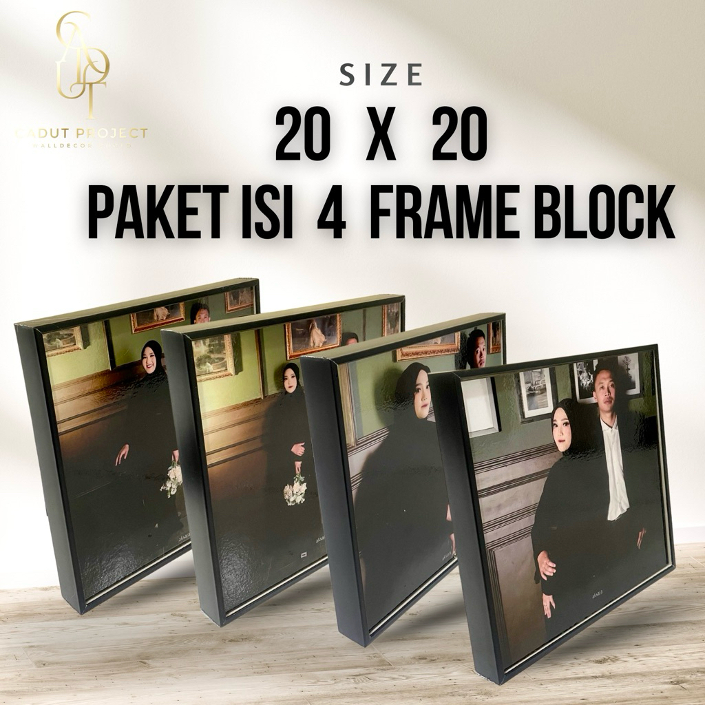 Jual CETAK FOTO FRAME BLOCK 20x20/ 8 r / wall frame / cadutproject ...