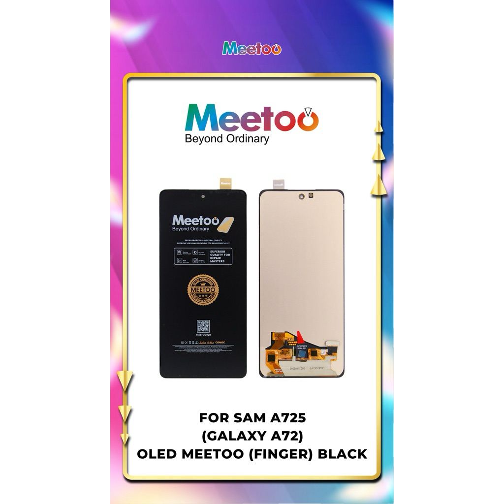 Jual LCD SAMSUNG A725 OLED METOO blac+ts/GALAXY A72 (fingerprint ...