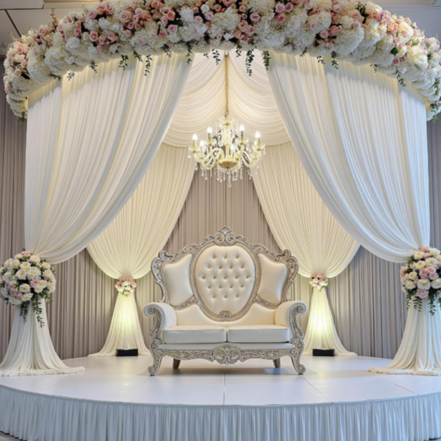 Jual Backdrop Pelaminan Dekorasi Pesta Wedding Kain Background Abutai ...
