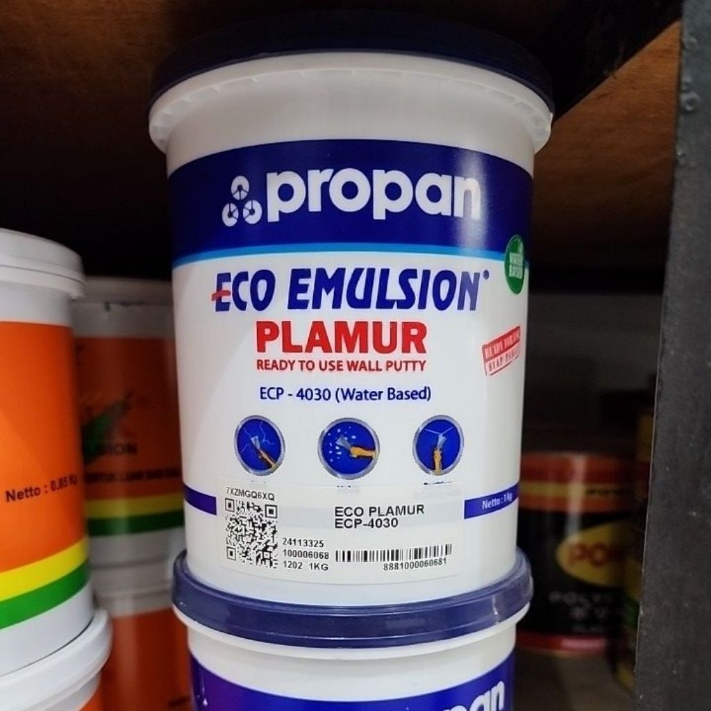 Jual Propan Eco Plamur dempul tembok siap pakai 1kg | Shopee Indonesia