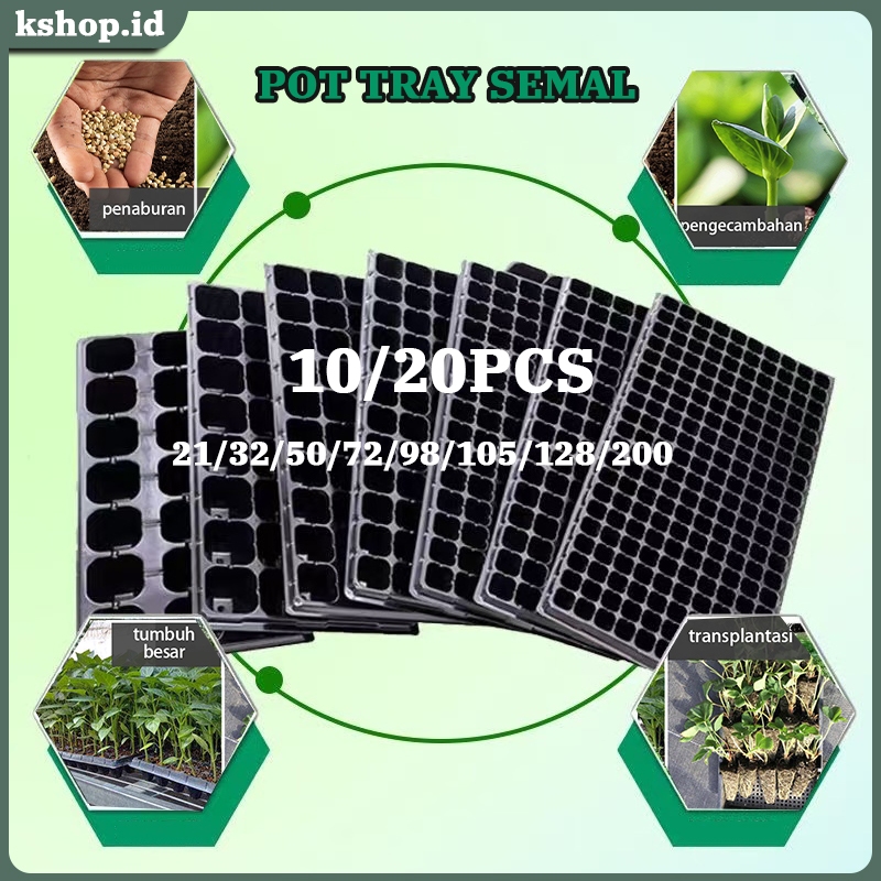Jual 【10/20PCS】Tempat Semai Benih / Pot Tray Semai Bibit 128 105 72 50 ...
