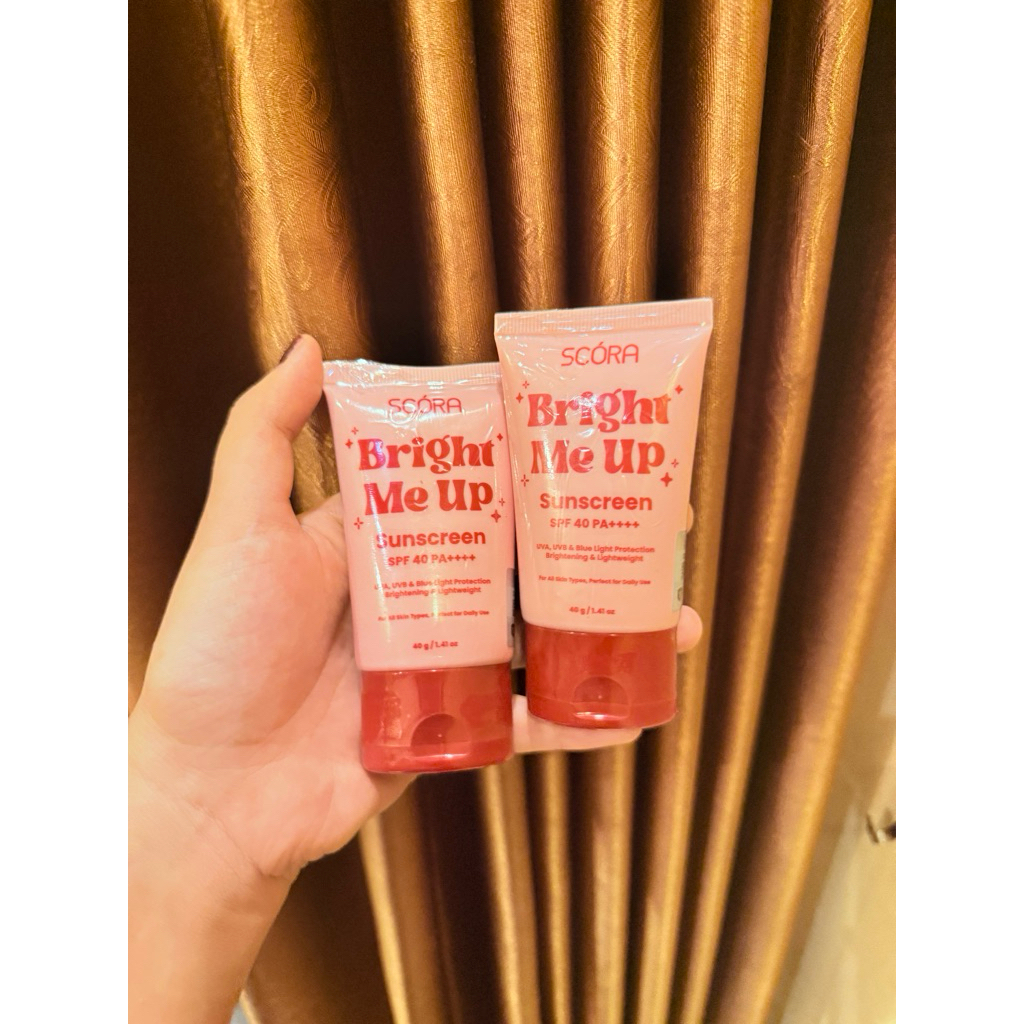 Jual (READY) New Scora Bright Me Up Sunscreen SPF 40 PA+++ UVA UVB Blue ...