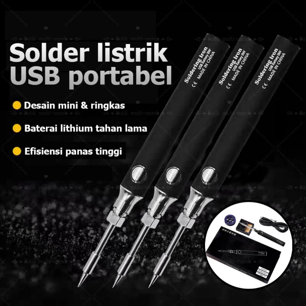 Jual Besi Solder Pengisian Daya 8W USB Soldering Iron Set Adjustable ...