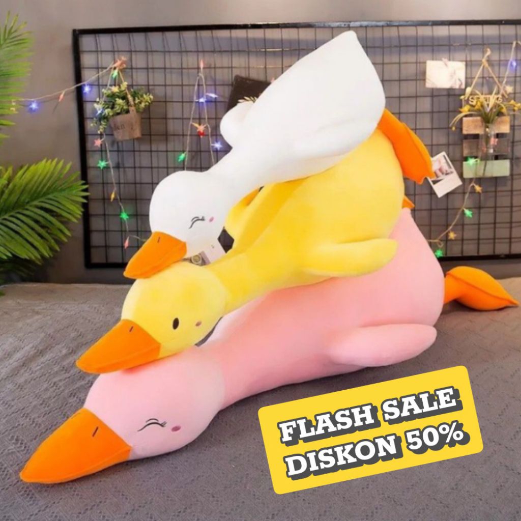 Jual Boneka bebek angsa rebah - 60cm - mainan lucu/boneka peluk bahan ...