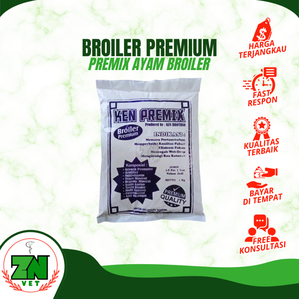 Jual KEN PREMIX Broiler Premium-Campuran Pakan Ayam Pedaging Broiler/Pedaging-1kg | Shopee Indonesia