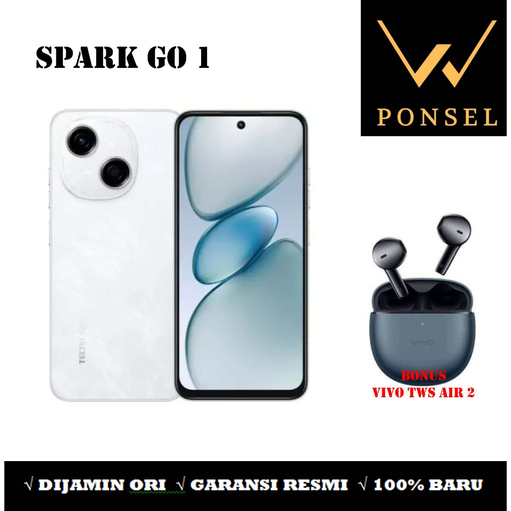 Jual TECNO SPARK GO 1 4/64GB & 4/128GB GARANSI RESMI | Shopee Indonesia