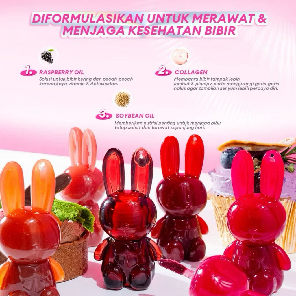 Jual ANIMATE RABBIT CRYSTAL GLAM HYDRA LIPTINT | Shopee Indonesia
