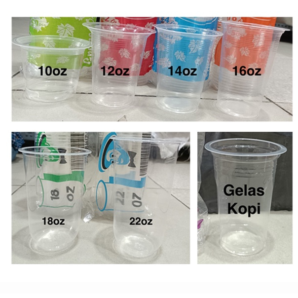 Jual GELAS MINUM / GELAS KOPI PLASTIK MERK GRAPE ISI 50PCS (PER PACK ...