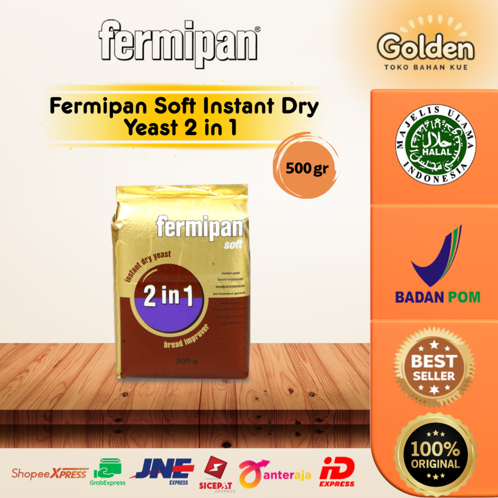 Jual Fermipan Soft Instant Dry Yeast 2 in 1 500 gr | Shopee Indonesia