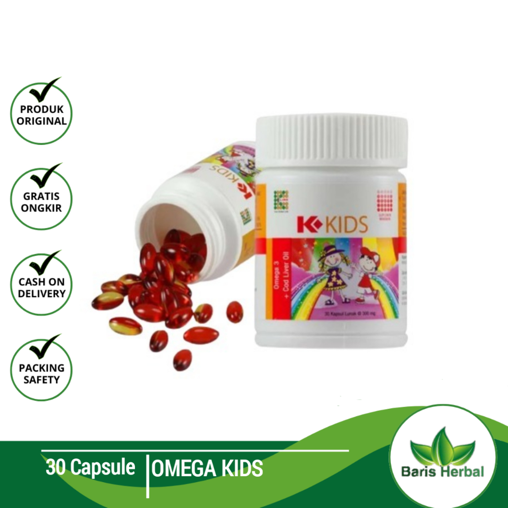 Jual Omega Kids | Minyak Ikan Omega 3 | K Kids Original 30 Capsule ...