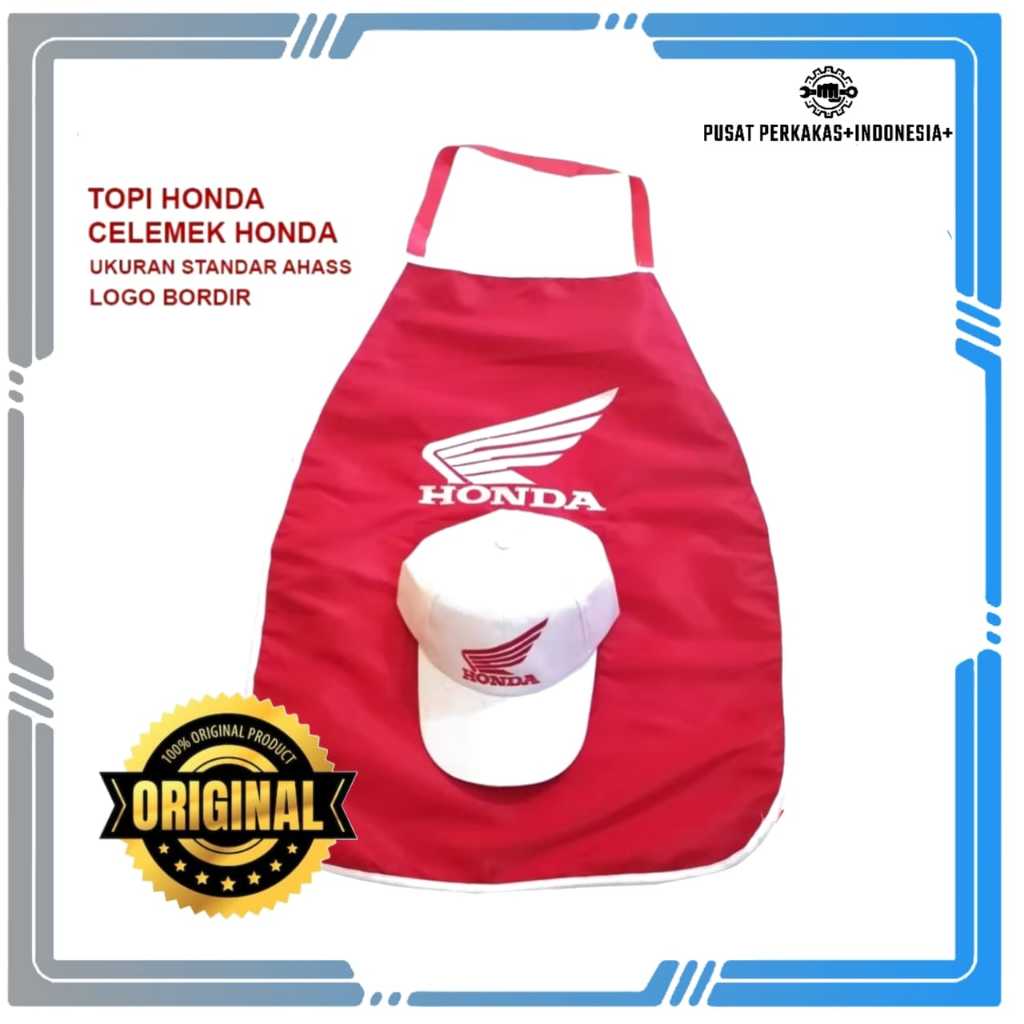 Jual Celemek Apron Mekanik Honda - Seragam Kerja Mekanik Honda Pria ...