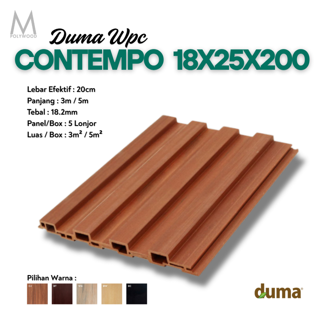 Jual READY STOK - DUMA CONTEMPO 18X25X200 / DUMA WPC (WOOD PLASTIC ...