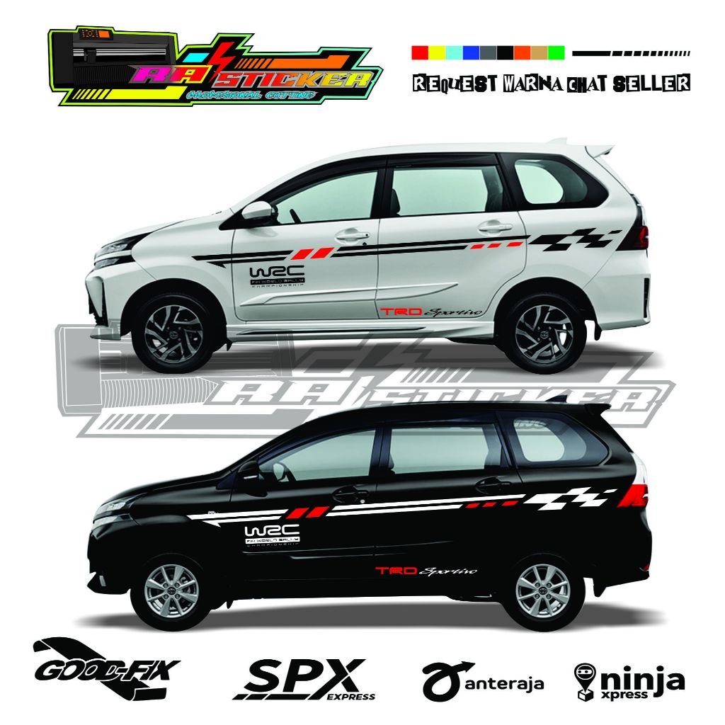 Jual STIKER MOBIL AVANZA XENIA STIKER CUTTING VARIASI LIST BODY SAMPING ...