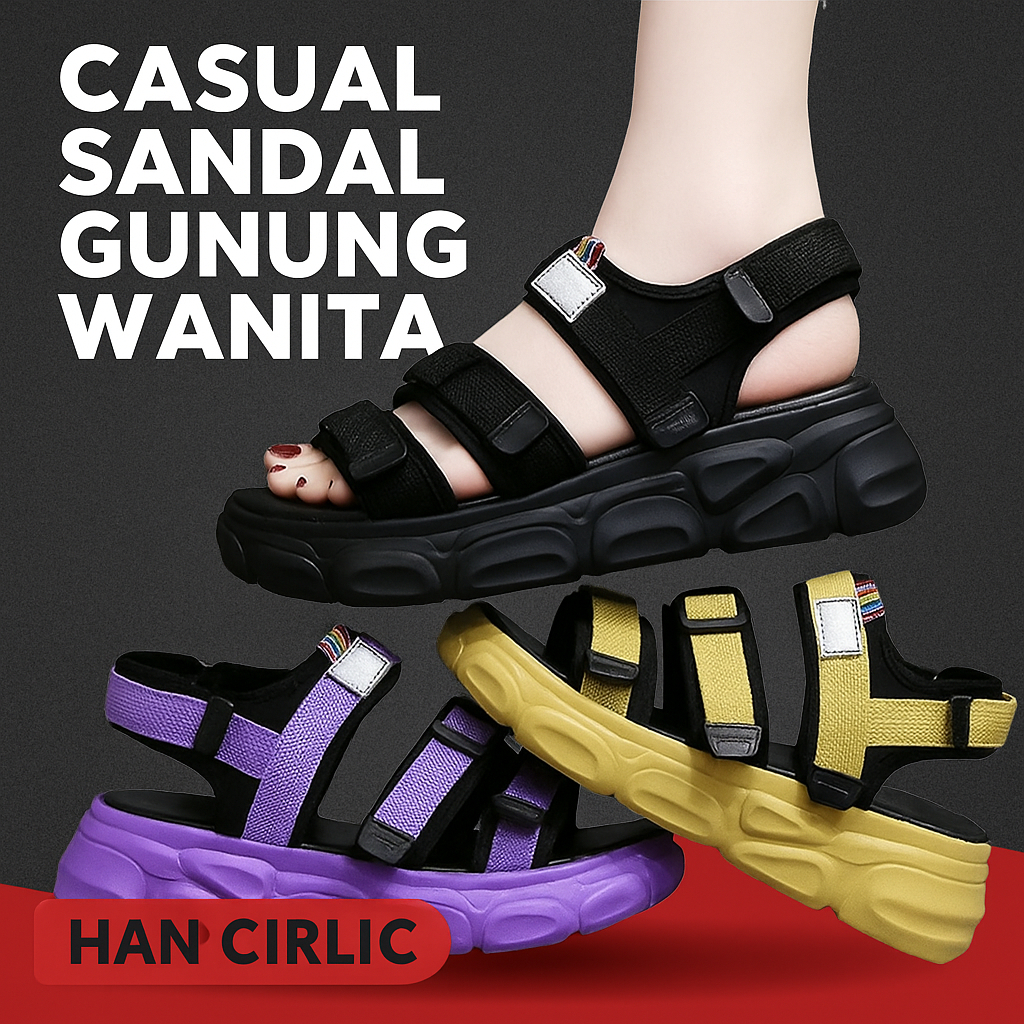 Jual Sandal Wanita Model Gunung – Sol Karet PVC Tinggi, Cocok Remaja ...