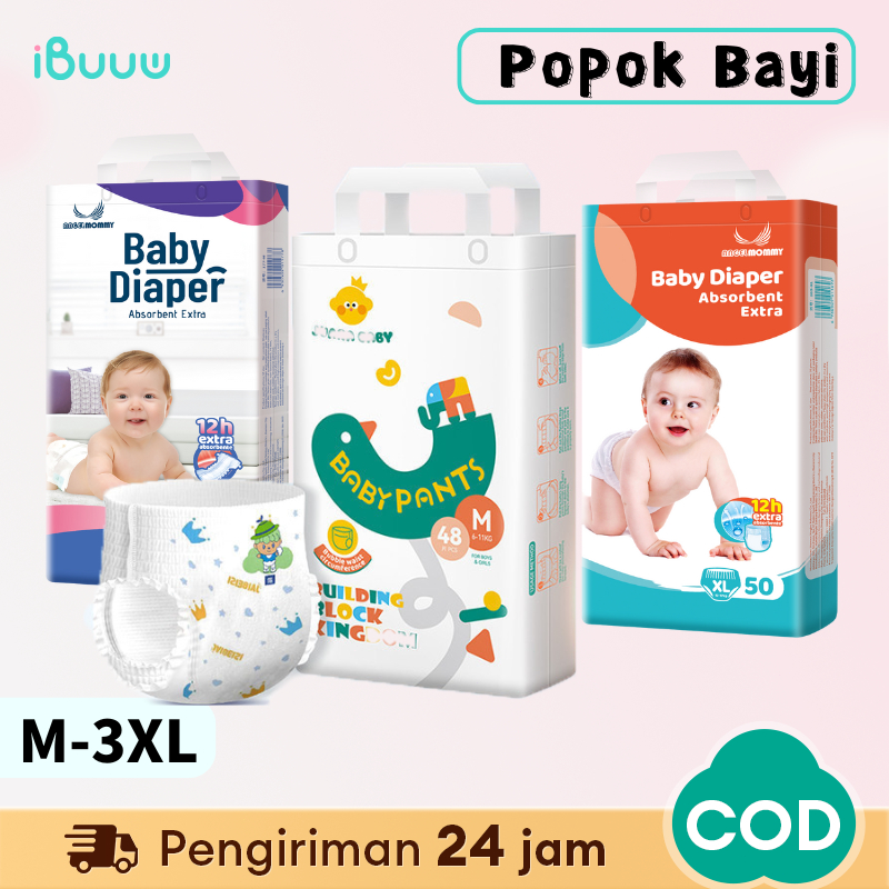 Jual ANGEL MOMMY M-3XL Popok Disposable Bayi Newborn Baby Diaper Absorben Extra D0011-D0012 ...