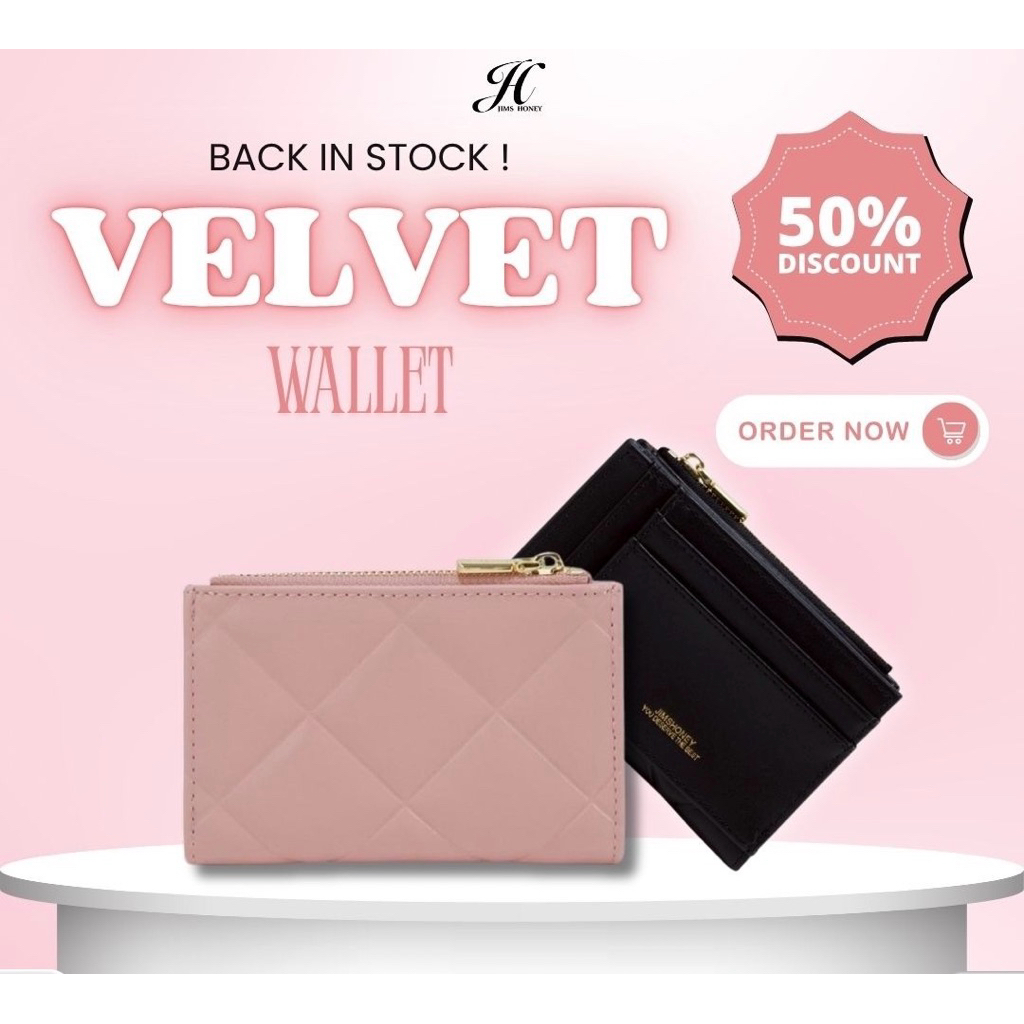 Jual VELVET WALLET DOMPET KECIL LIPAT JIMSHONEY BANJARMASIN ( FREE ...