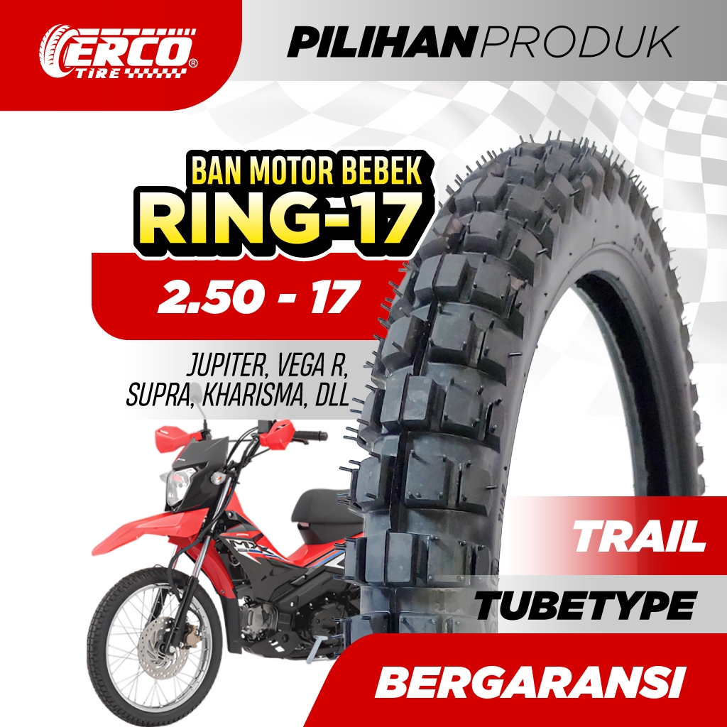 Jual Ban Trail Ring 17 ERCO, 250 - 17 TRAIL, Tubetype (Memakai ban ...