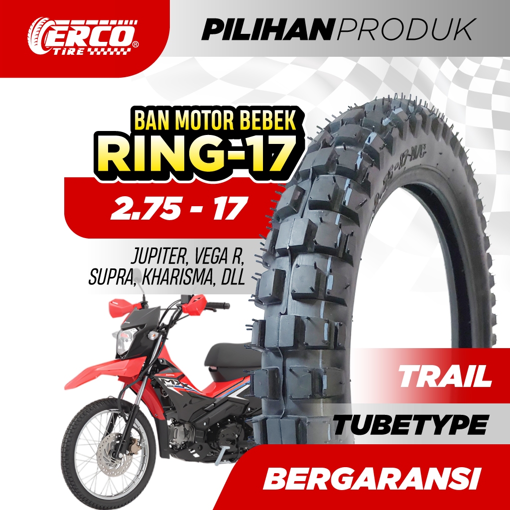 Jual Ban Trail Ring 17 ERCO, 275 - 17 TRAIL, Tubetype (Memakai ban ...