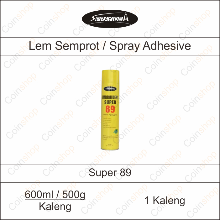 Jual Spray Adhesive Super 89 Lem Semprot 600ml Per Kaleng | Shopee ...